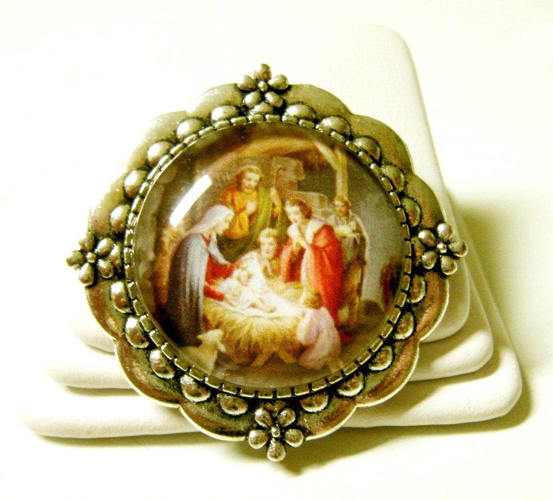 Nativity Pin/brooch - BR15-021 - Etsy