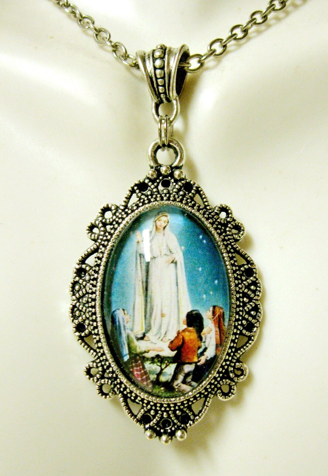 Our Lady of Fatima Pendant With Chain - AP04-105 - Etsy