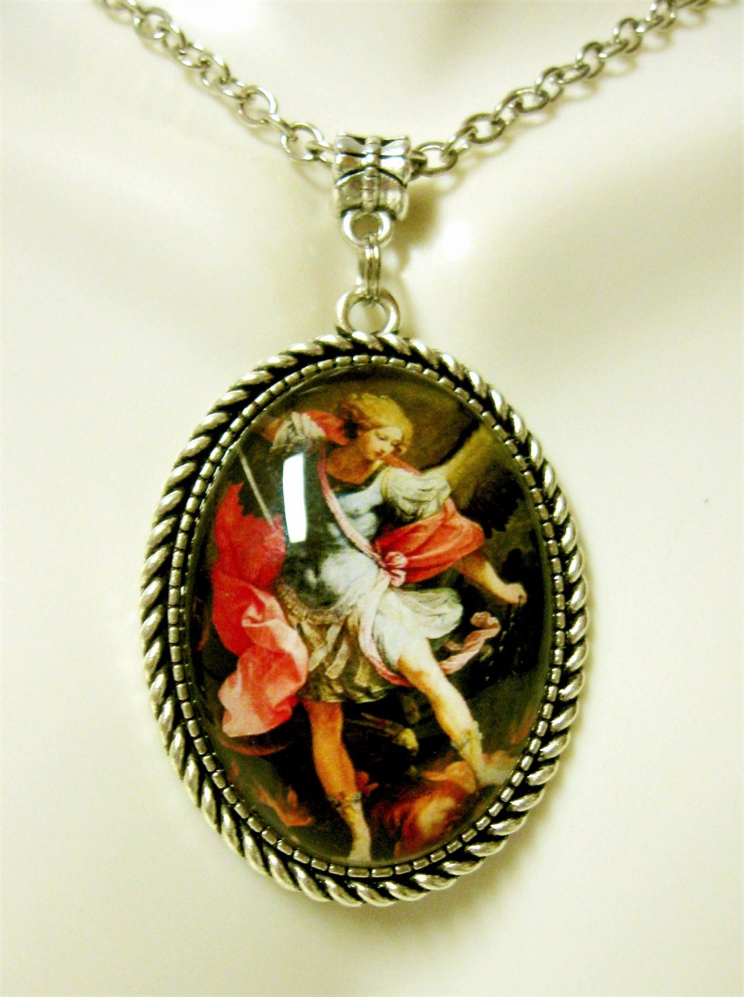 Archangel Michael Pendant and Chain - AP09-078 - Etsy