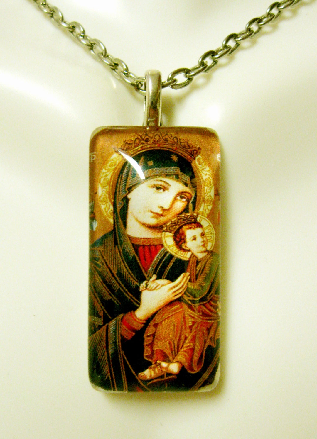 Our Lady of Perpetual Help Pendant With Chain - GP12-456 - Etsy
