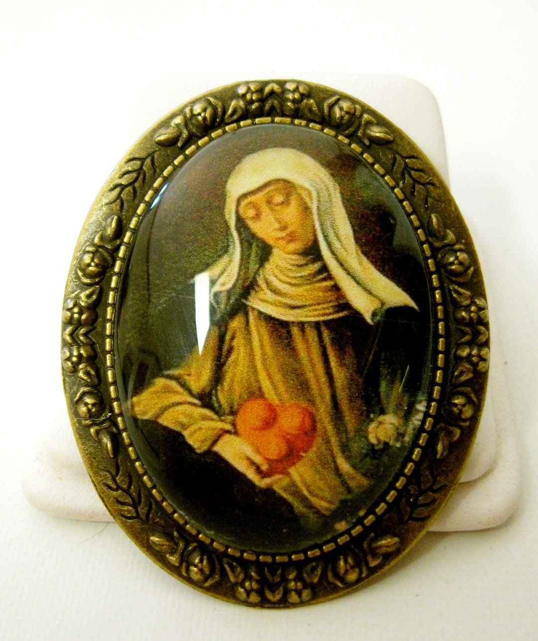 St. Margaret of Castello, Patron Saint of the Handicapped, Brooch/pin ...