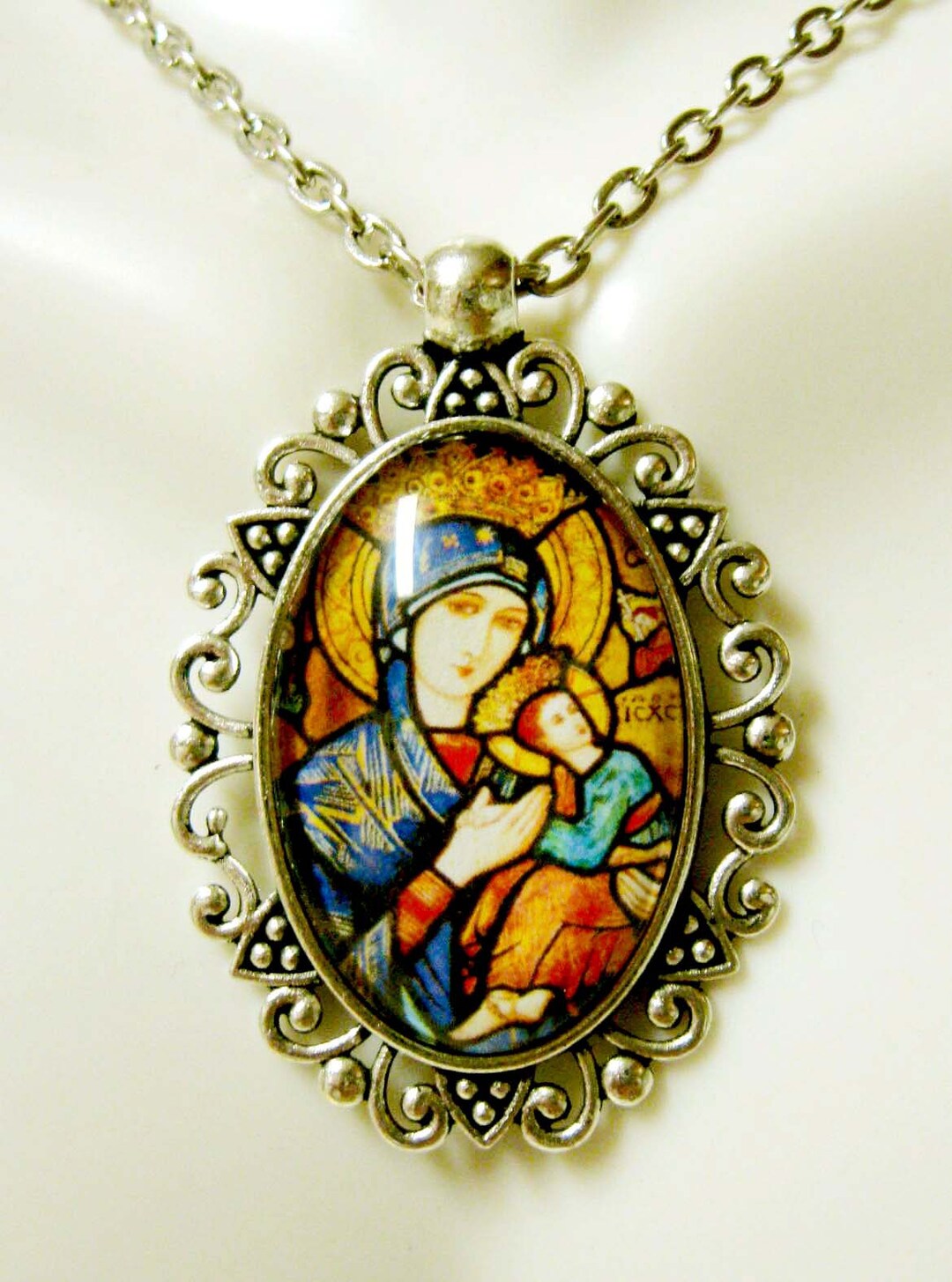 Our Lady of Perpetual Help Pendant and Chain - AP26-206 - Etsy