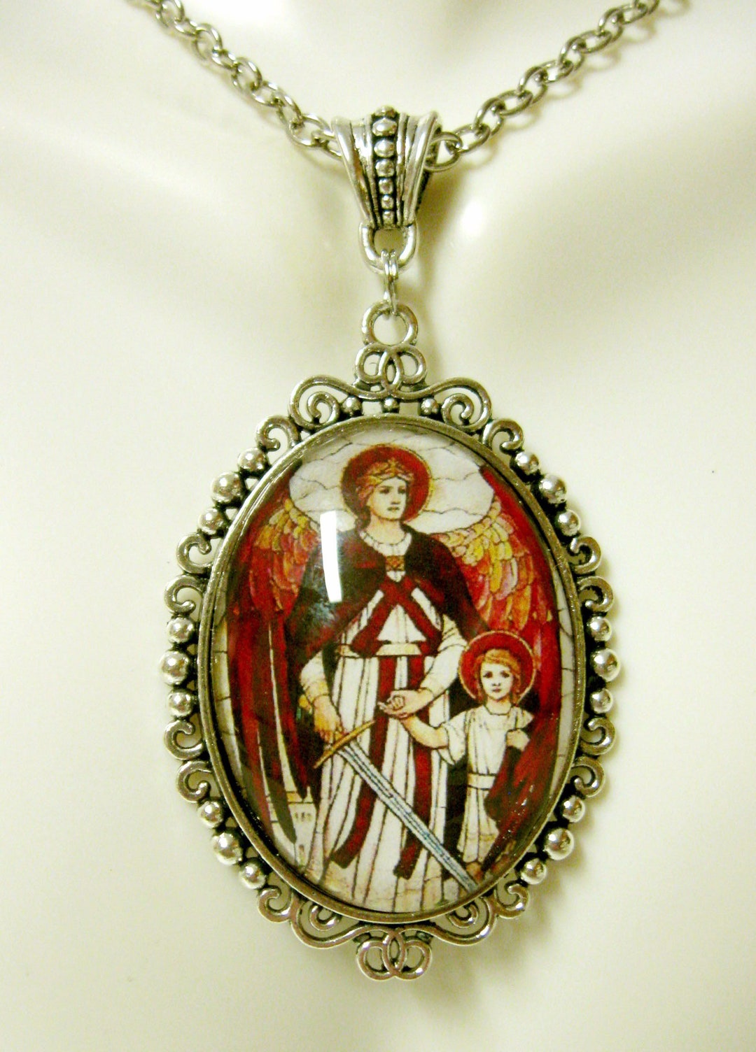 Archangel Raphael Pendant and Chain - AP09-107 - Etsy