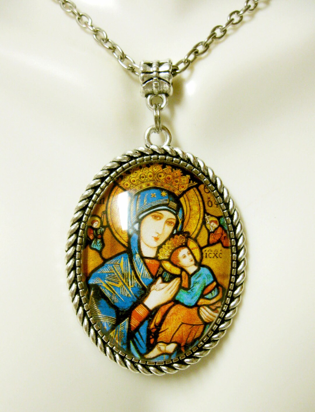 Our Lady of Perpetual Help Pendant and Chain - AP09-423 - Etsy