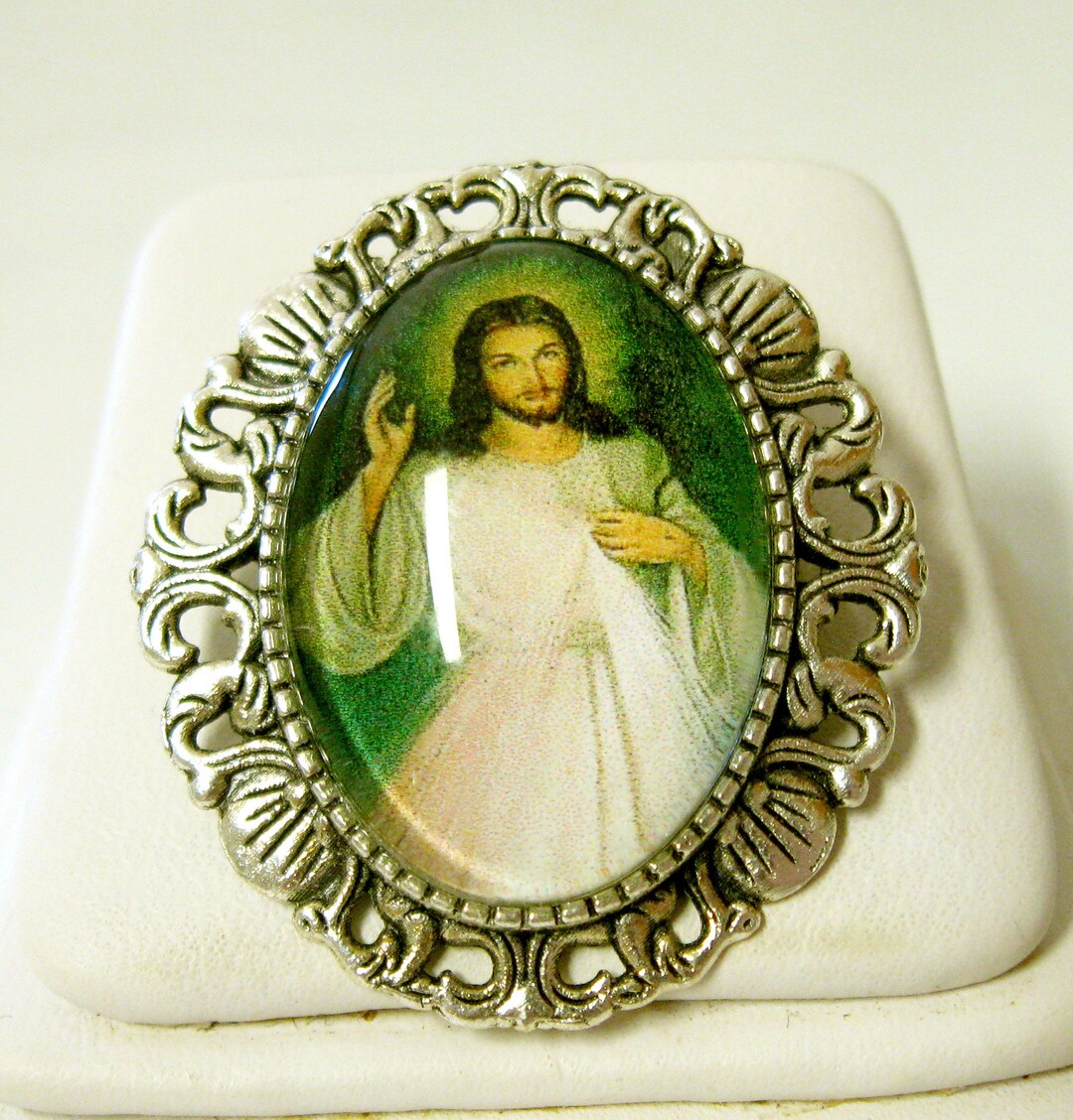 Divine Mercy Convertible Brooch/pendant and Chain - AP35-178 - Etsy