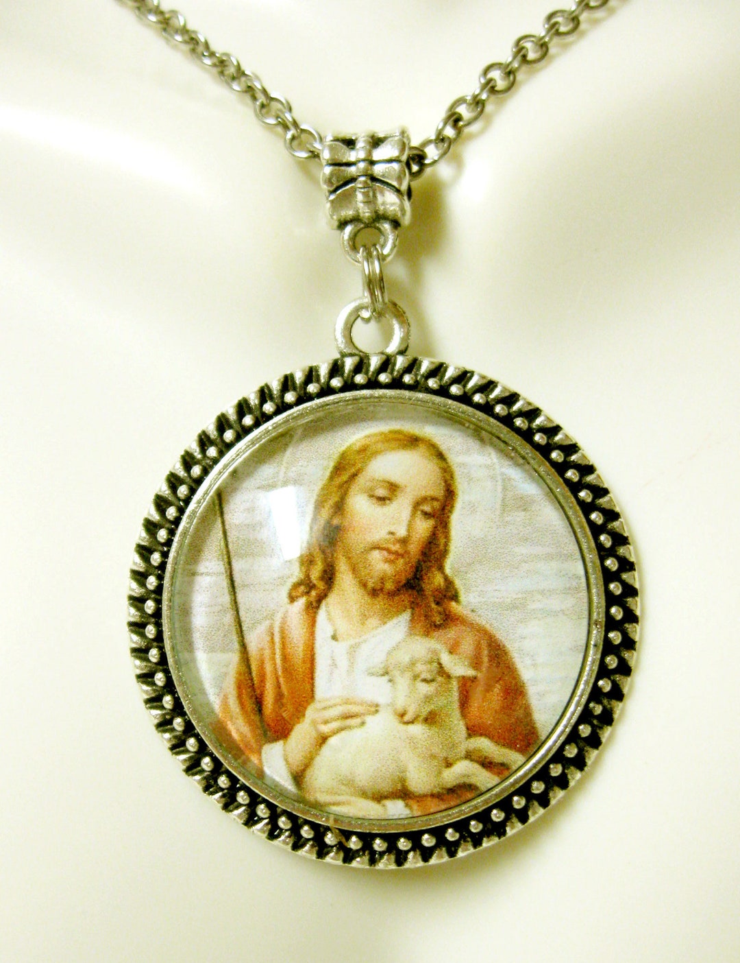 Christ, the Good Shepherd, Pendant and Chain - AP26-339 - Etsy