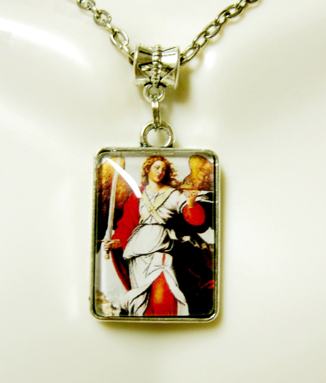 Archangel Michael Pendant With Chain - AP02-054 - Etsy