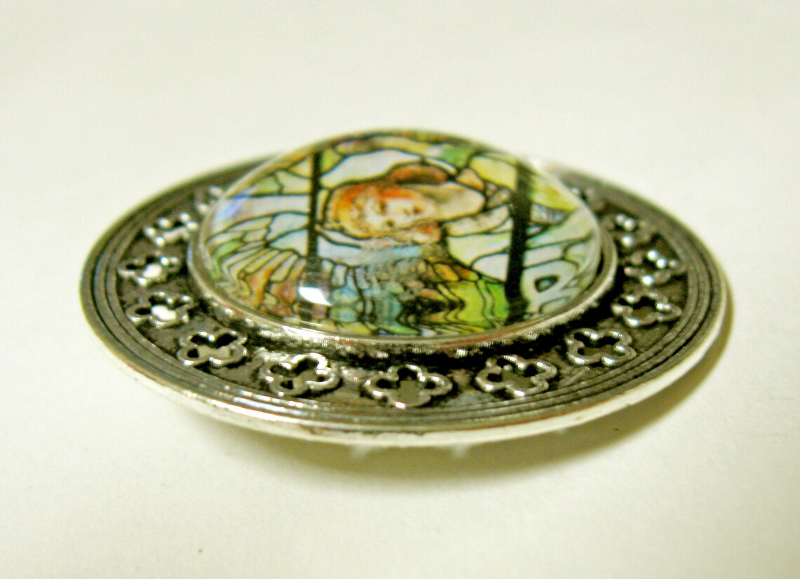 Angel Stained Glass Window Pin/brooch BR10-025 | Etsy