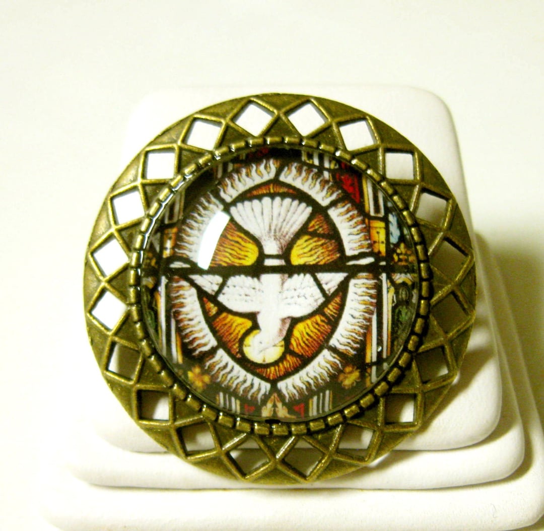 Holy Spirit Stained Glass Window Pin/brooch - BR15-003 - Etsy