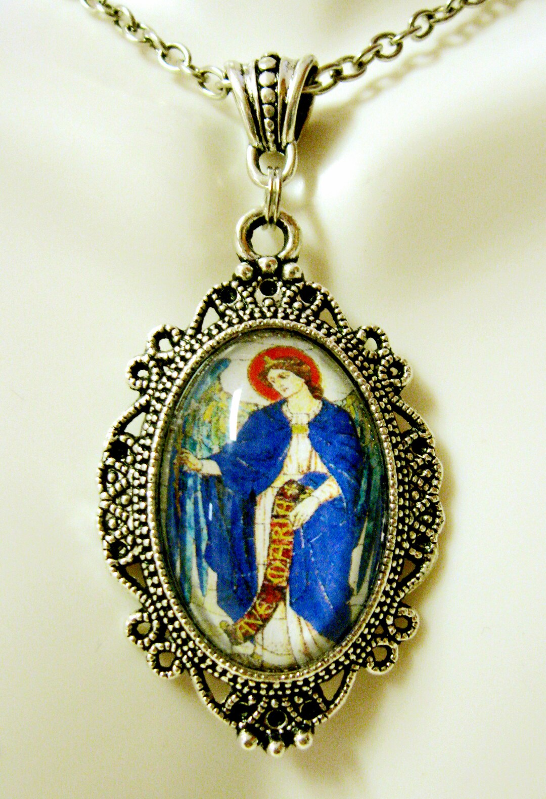 Archangel Gabriel Pendant With Chain - AP04-140 - Etsy