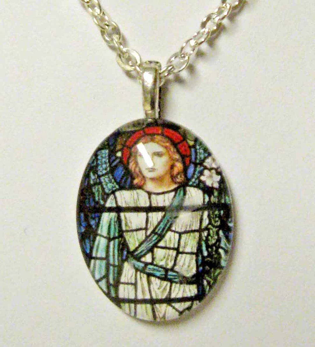 Archangel Gabriel Pendant With Chain - GP12-215 Cameo Style - Etsy