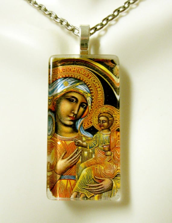 Black Madonna Pendant With Chain GP01-345 - Etsy