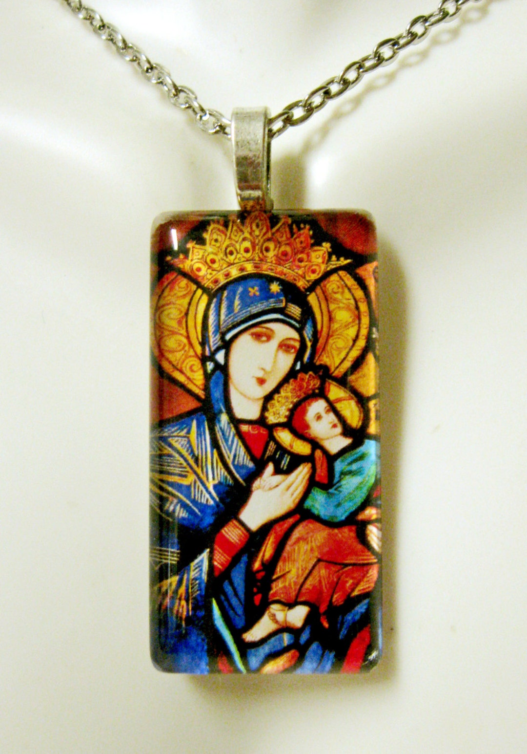 Our Lady of Perpetual Help Pendant With Chain - GP01-121 - Etsy