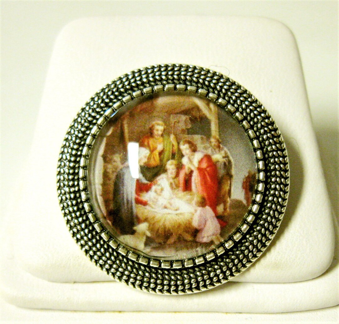 Nativity Pin/brooch - BR09-083 - Etsy