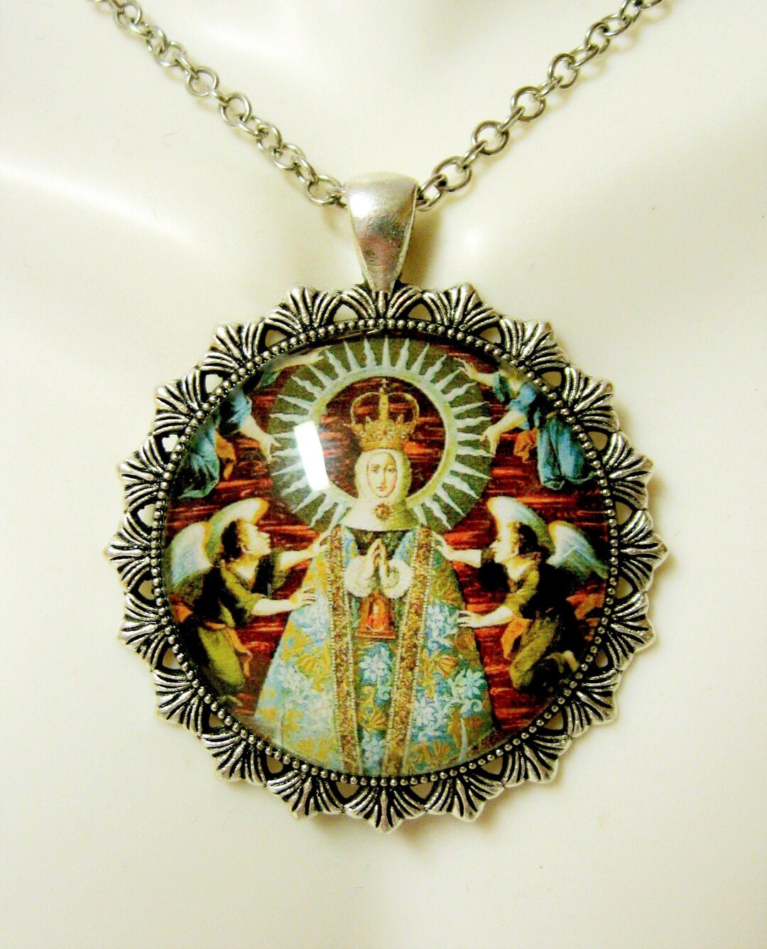 Our Lady of Lledo, Spain Pendant and Chain AP25-089 - Etsy