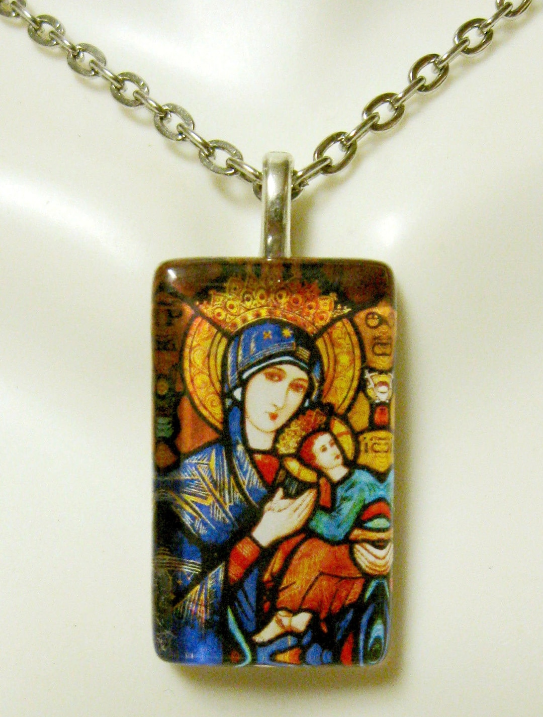 Our Lady of Perpetual Help Pendant With Chain - GP09-032 - Etsy