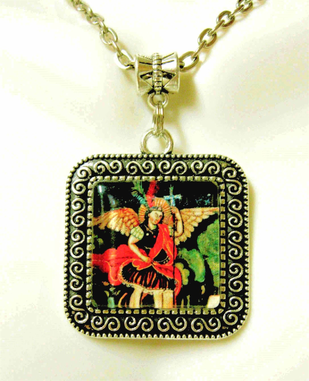 Archangel Michael Pendant With Chain - AP02-087 - Etsy