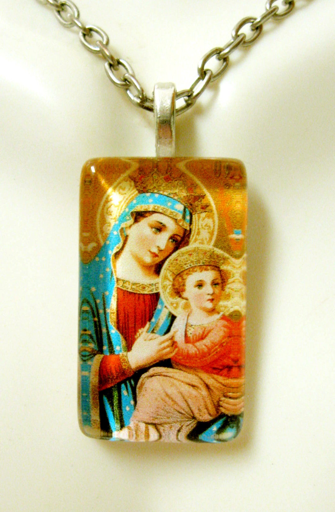 Our Lady of Perpetual Help Pendant With Chain - GP09-243 - Etsy