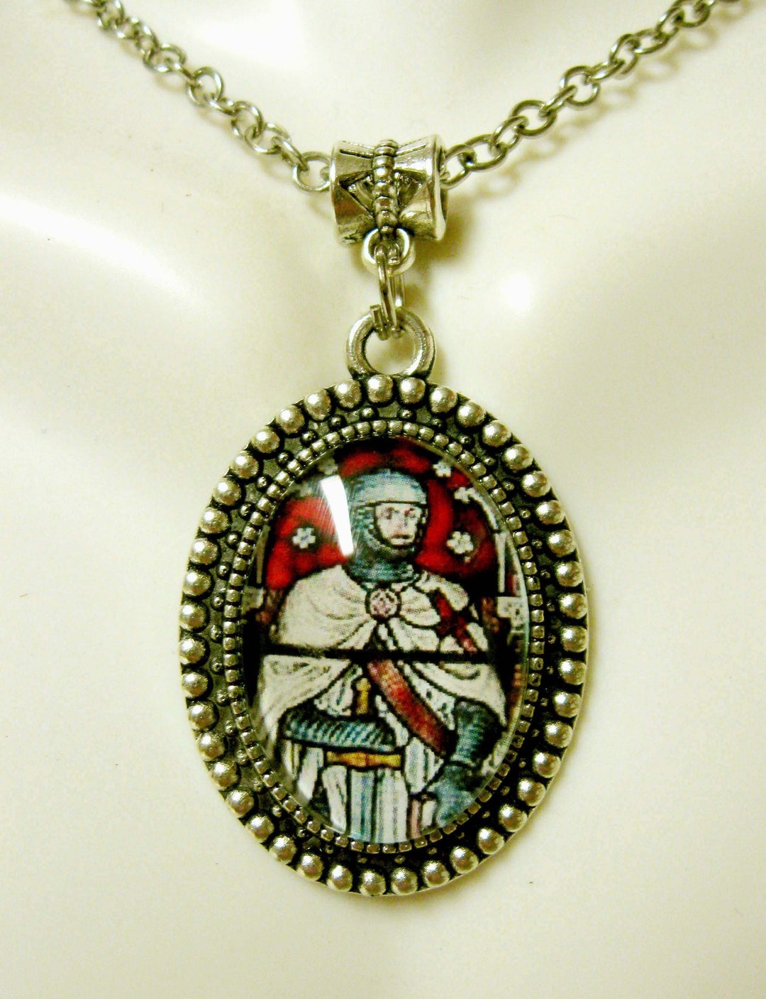 Knight Templar Stained Glass Window Pendant and Chain - AP05-318 - Etsy