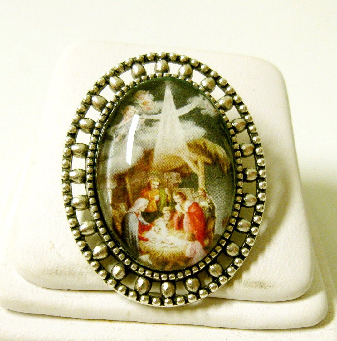 Nativity Brooch/pin - BR02-084 - Etsy Canada