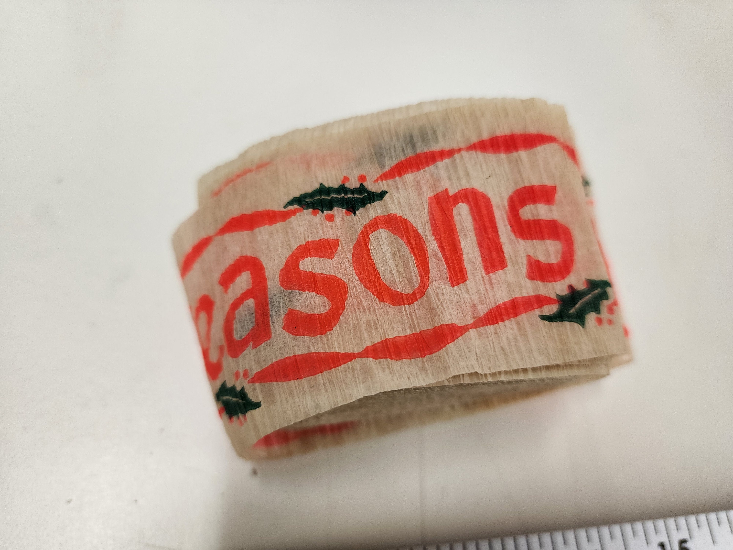 Vintage Christmas Crepe Paper Streamer - Seasons Greetings - Etsy