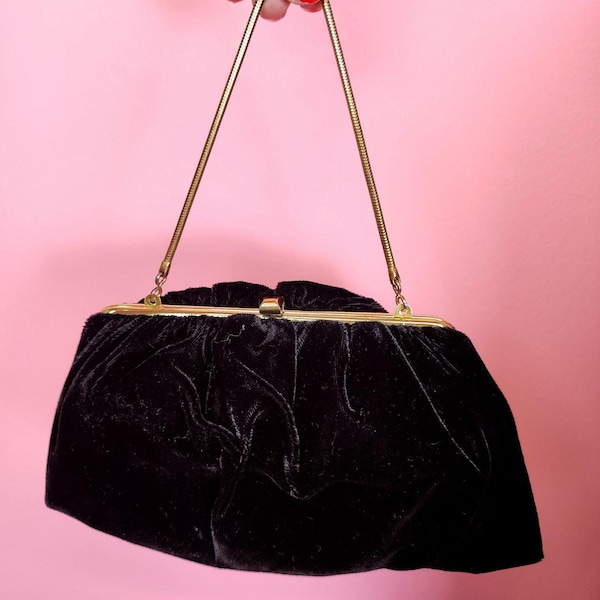 Black Velvet Top 60s - Etsy