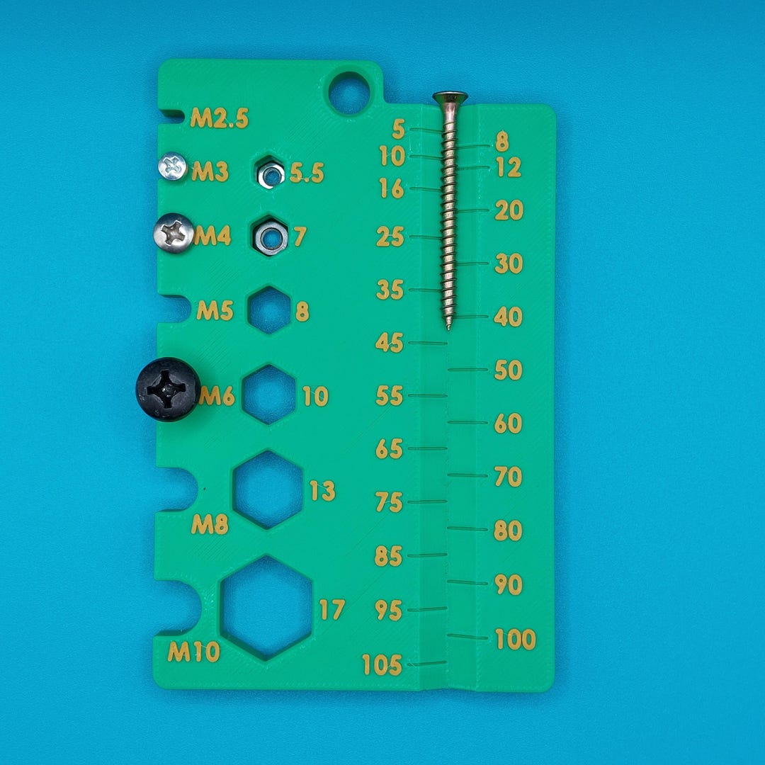 M3–M10 Bolt, Screw & Nut Measurement Tool – Precise Hardware Sizing at ...