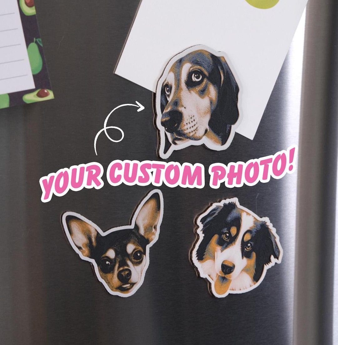 Custom Pet Face Magnet 3D Printed Cutout of Your Pet Cute Pet Lover ...