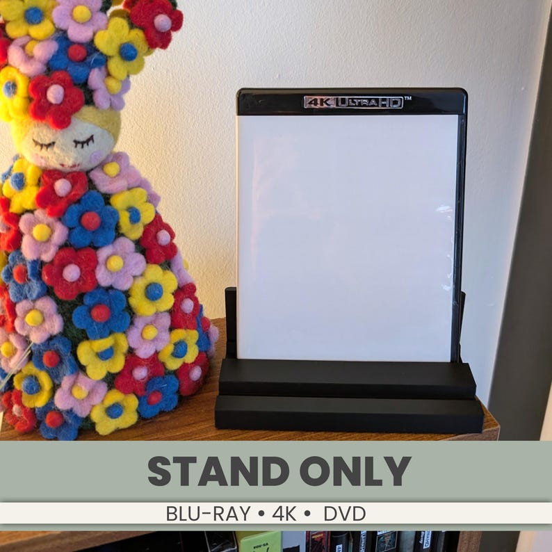 Blu-ray & DVD Display Stand | Now Playing Sign Base: Home Theater Decor ...