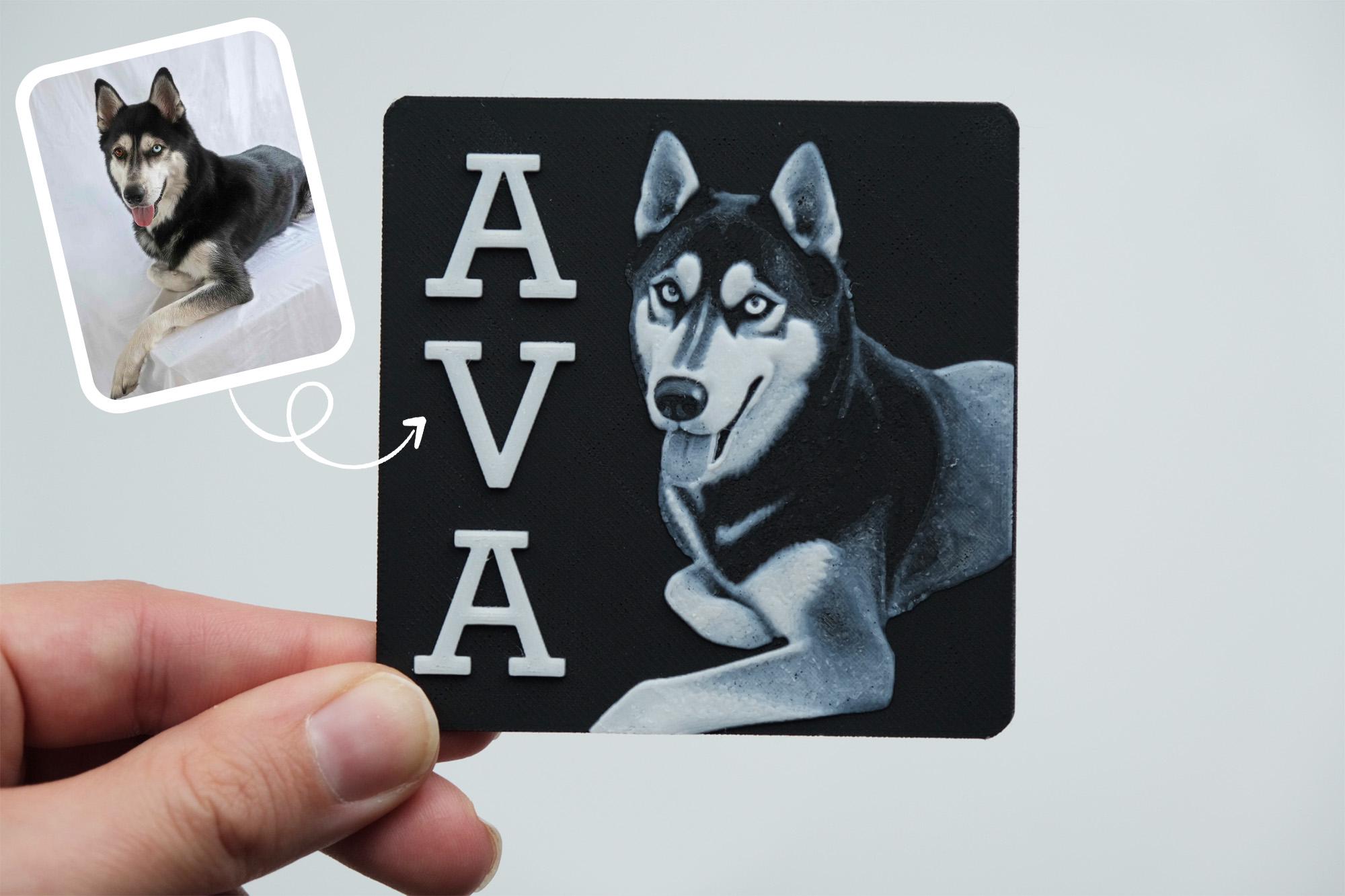 Personalized 3D Printed Magnet Custom Pet or Child Portrait Unique ...