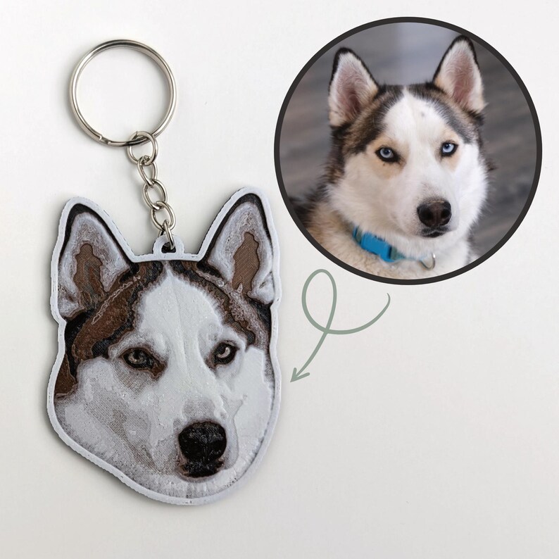 Custom Pet Keychain 3D Printed Pet Face Keychain Personalized Pet ...