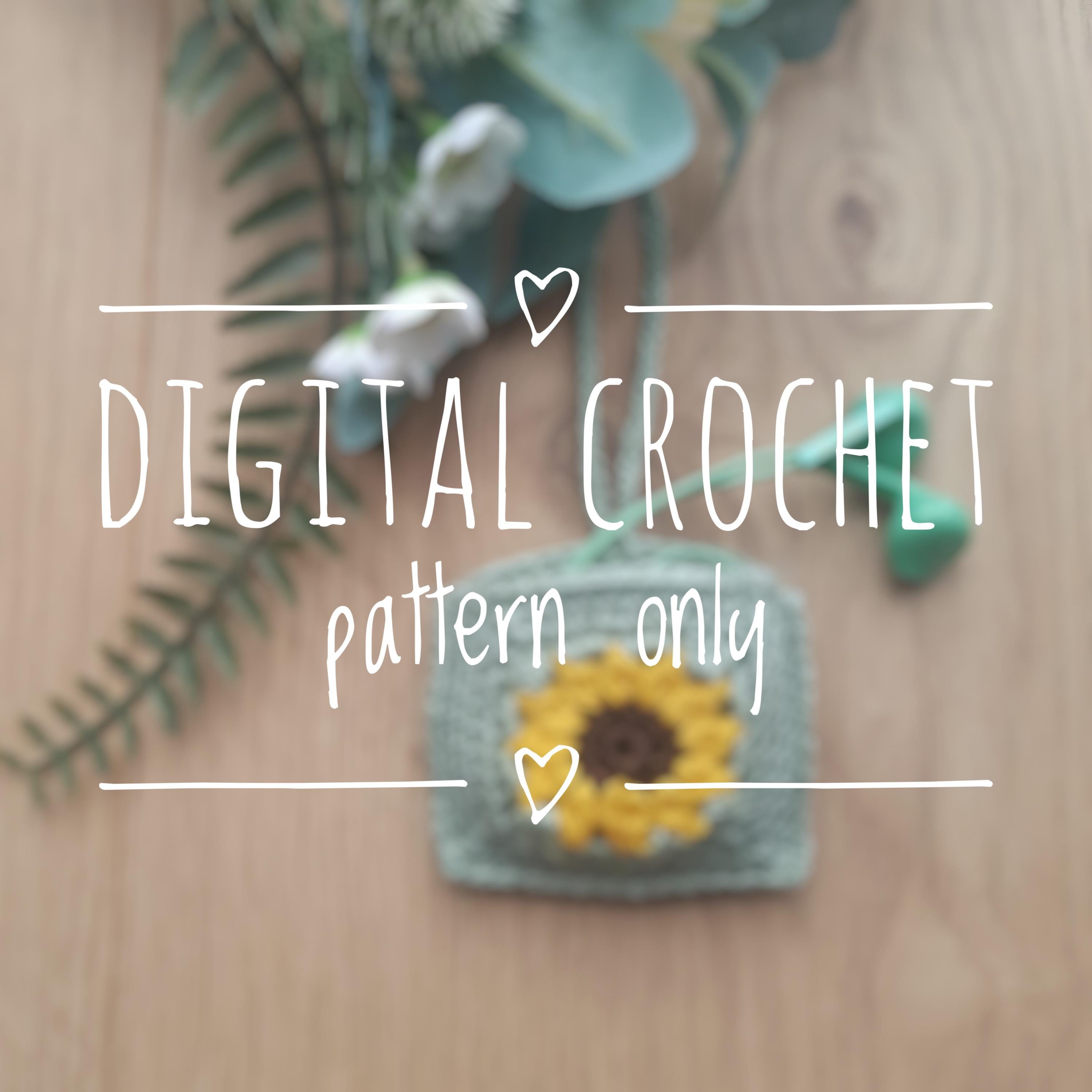 Earphone Holder Crochet Pattern | Sunflower Pouch | Granny Square ...