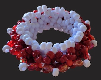 Rainbow Slinky Kandi Cuff | Rave | Scene Kid | Emo | - Etsy