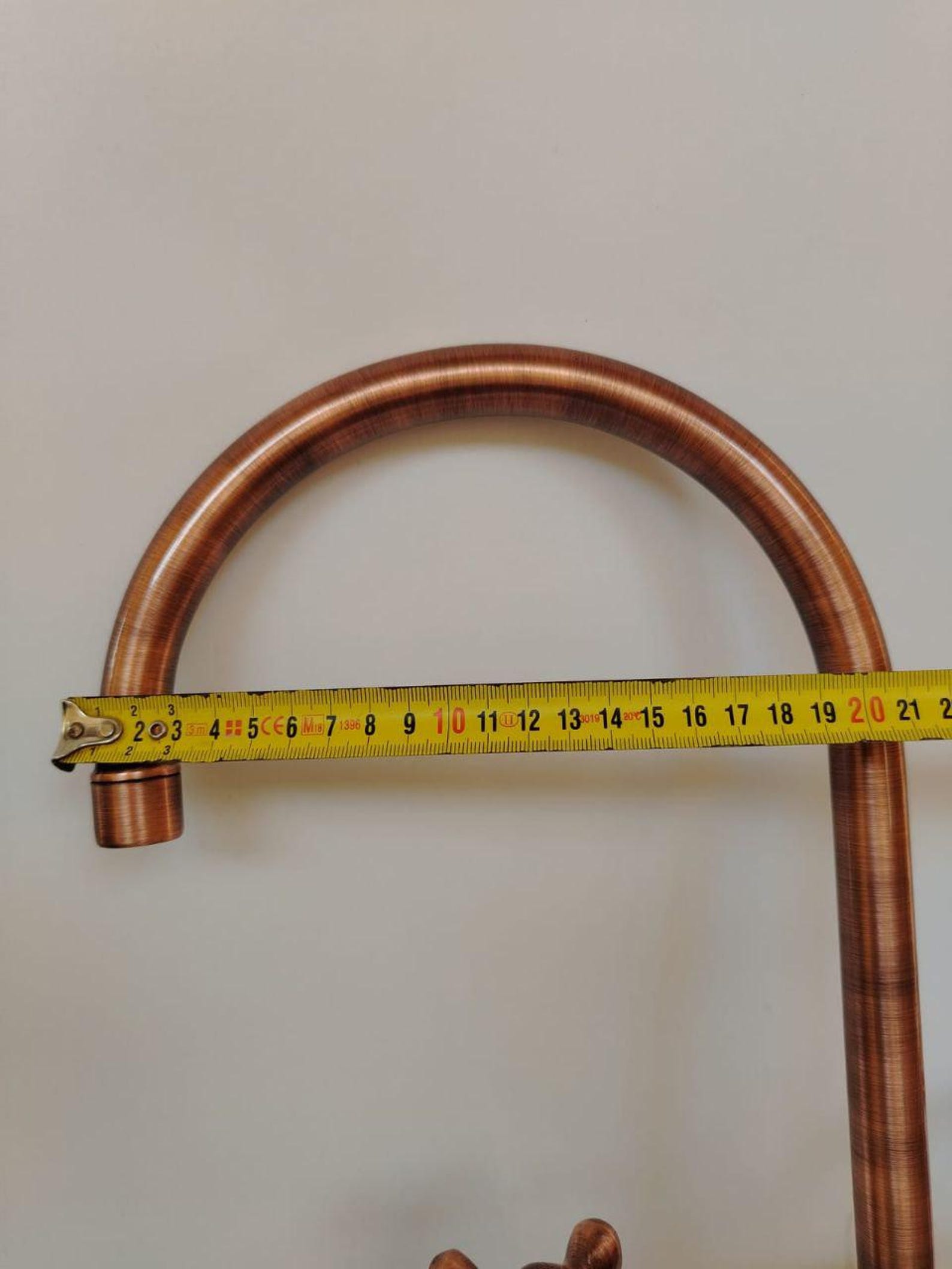 Decorated Copper Bridge Faucet – Handmade Double Handle Kitchen Tap ...