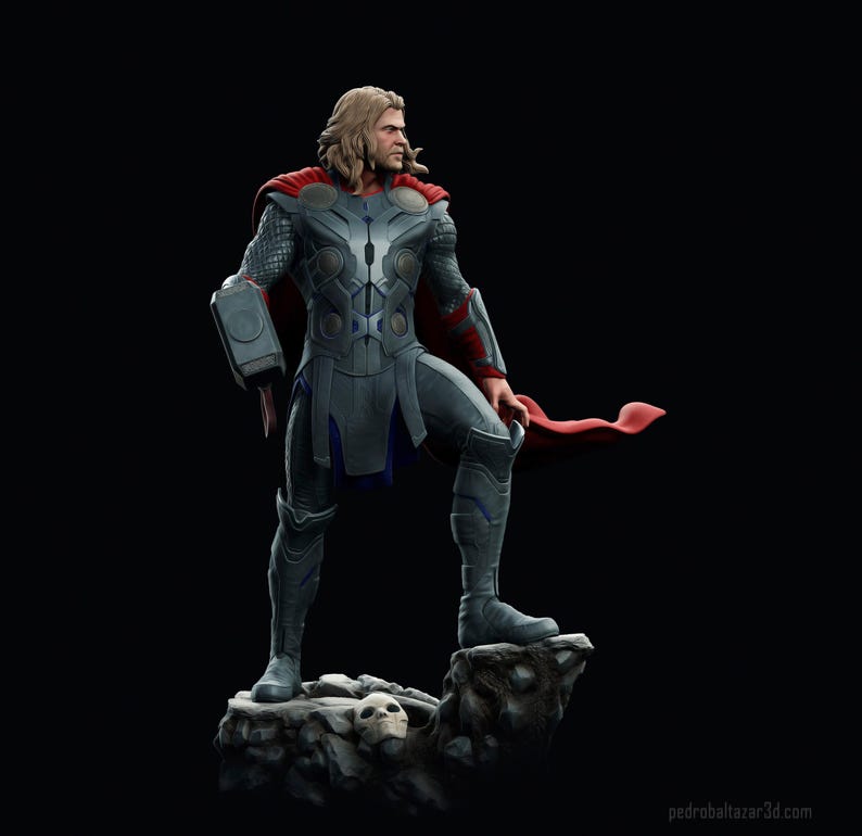STL File Thor 3D Model Comics - Etsy