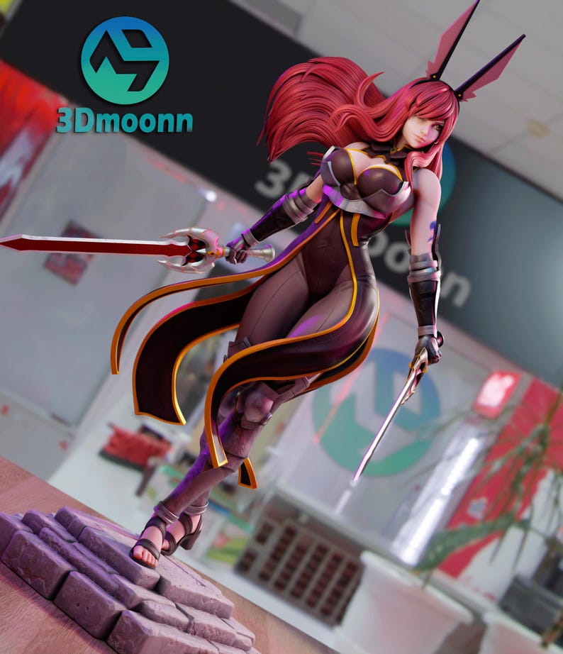 STL File Erza Scarlet From Fairy Tail 3D Model Anime - Etsy