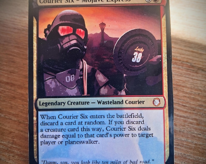 Custom Foil Courier Six Fallout Magic the Gathering Original Art Card ...