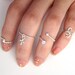 Sterling Silver Dangle Cross Knuckle Ring - Etsy