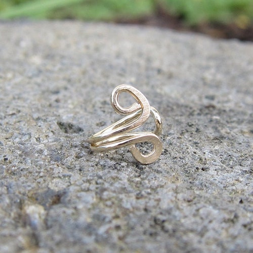 Gold Filled Small Swirl Tragus Ear Cuff - Etsy