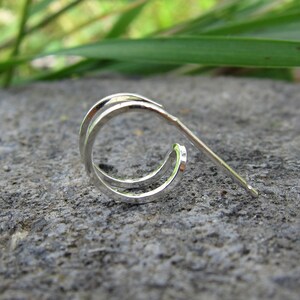 Sterling Silver Two Ring Cartilage Single Stud - Etsy
