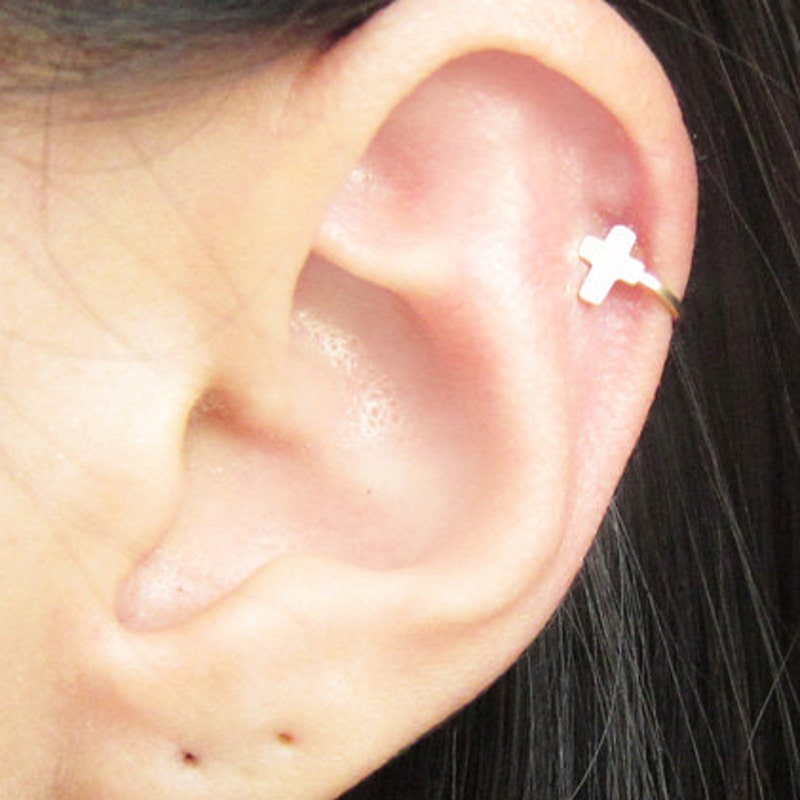 Cross Ear Cuff - Etsy