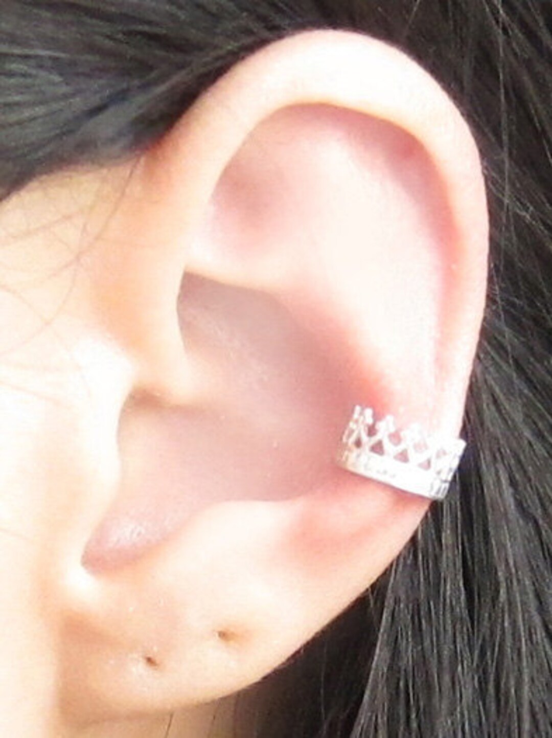 Sterling Silver Majesty Crown Ear Cuff - Etsy
