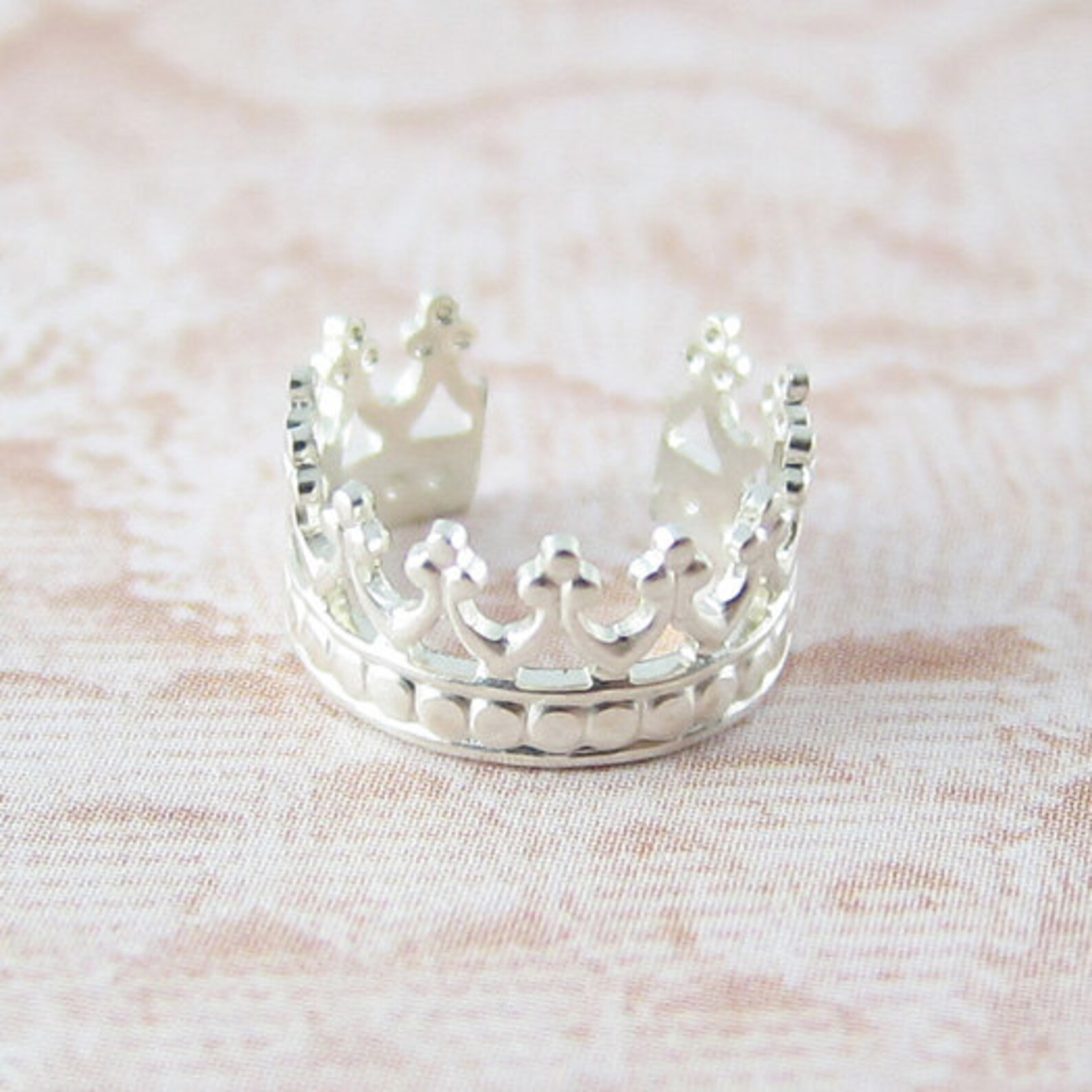 Sterling Silver Majesty Crown Ear Cuff - Etsy