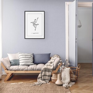 Ballerina Line Drawing DIGITAL PRINT - Etsy