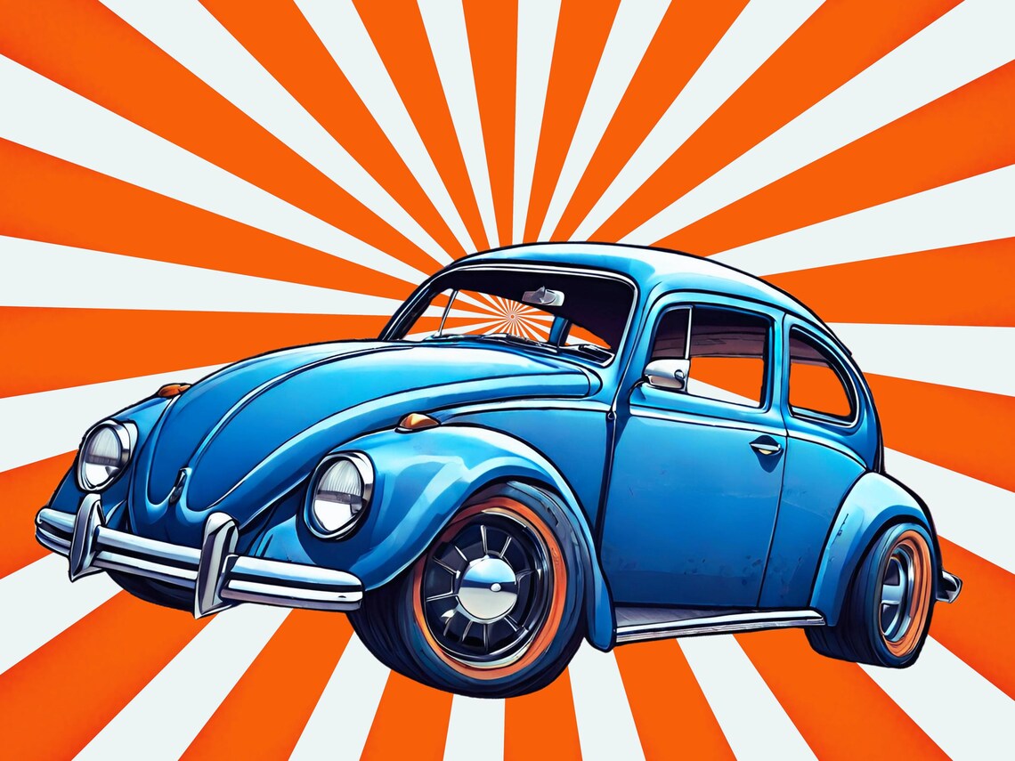 VW Beetle Poster - Etsy