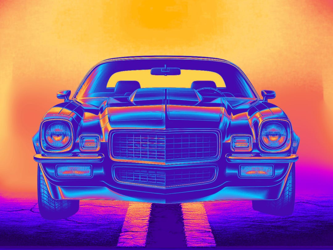 Chevy Camaro Neon Poster - Etsy