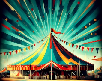 Circus Tent Vintage Poster - Etsy
