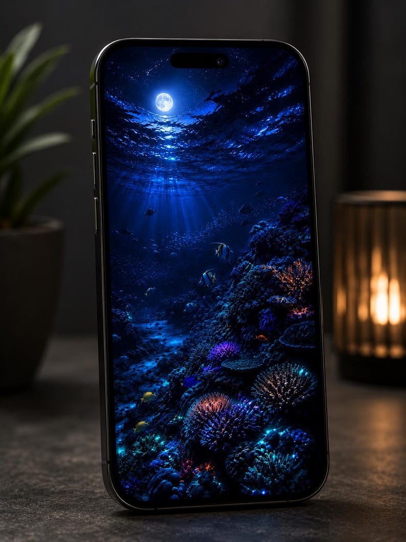 Ocean Reef Phone Wallpaper Bundle | 5 Tropical Underwater Backgrounds ...