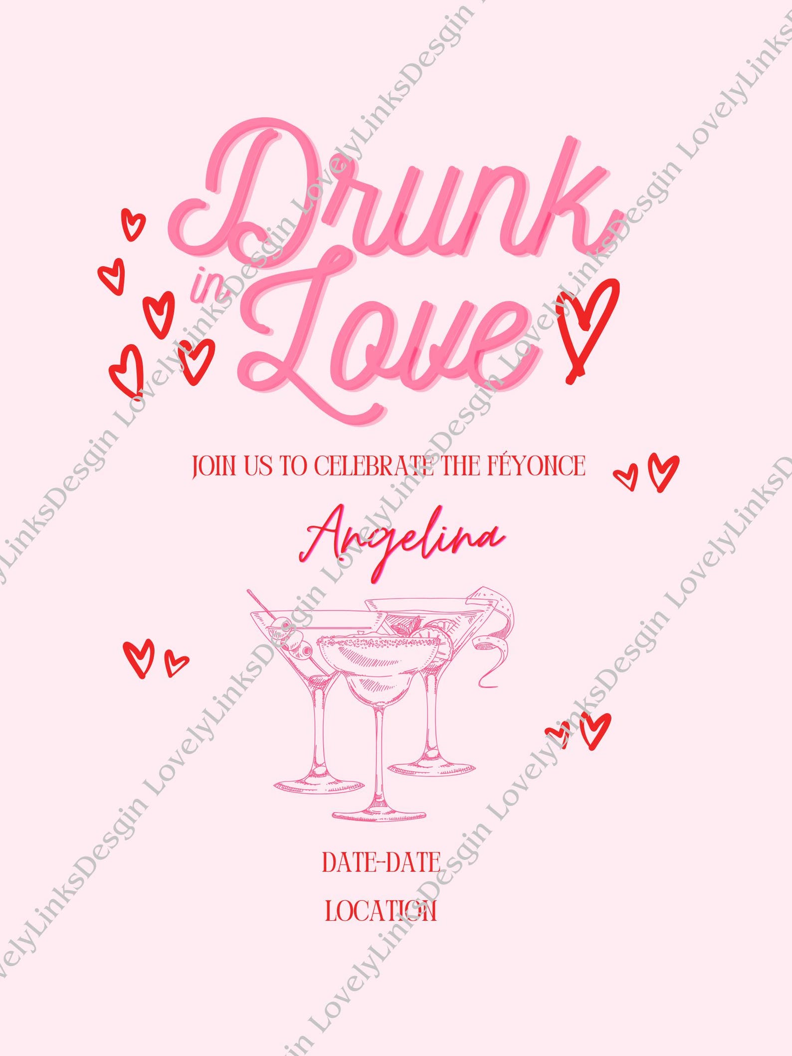 Drunk in Love Bachelorette Party Bundle - Invitations, Itinerary & More ...