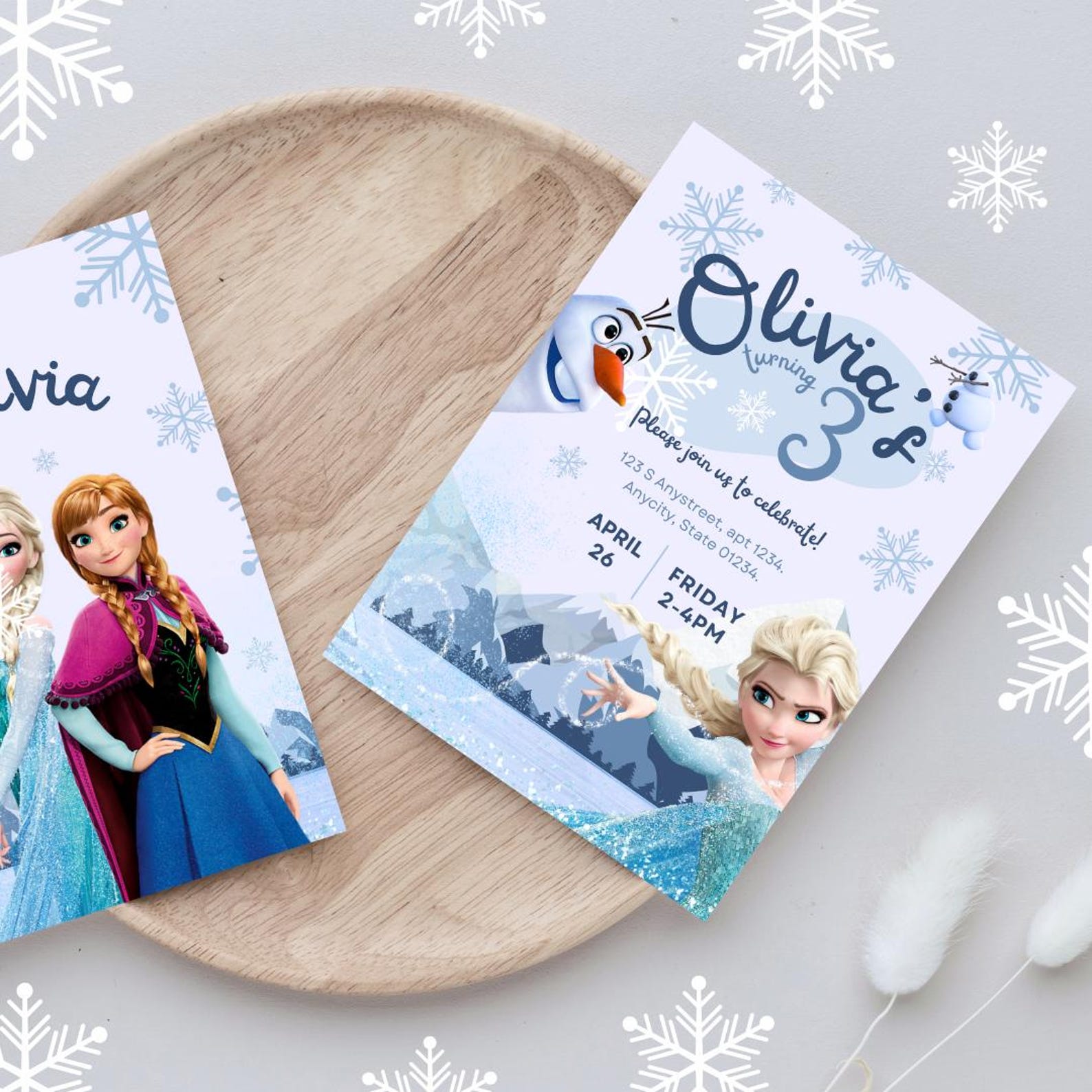 Frozen Birthday Invitation: Digital Template | Printable and Editable ...